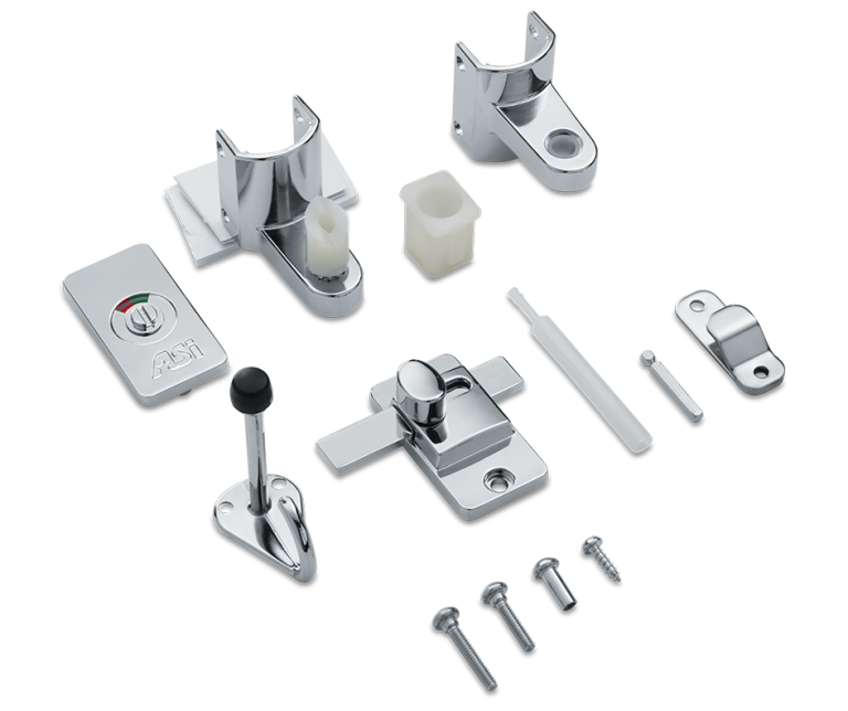 Chrome Plated Zamac Inswing No-Sight Slide Latch Door Kit for ...