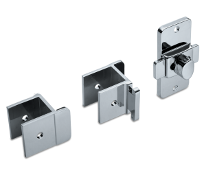 Chrome Plated Zamac Surface Mounted Slide Latch - | ASI Global Partitions